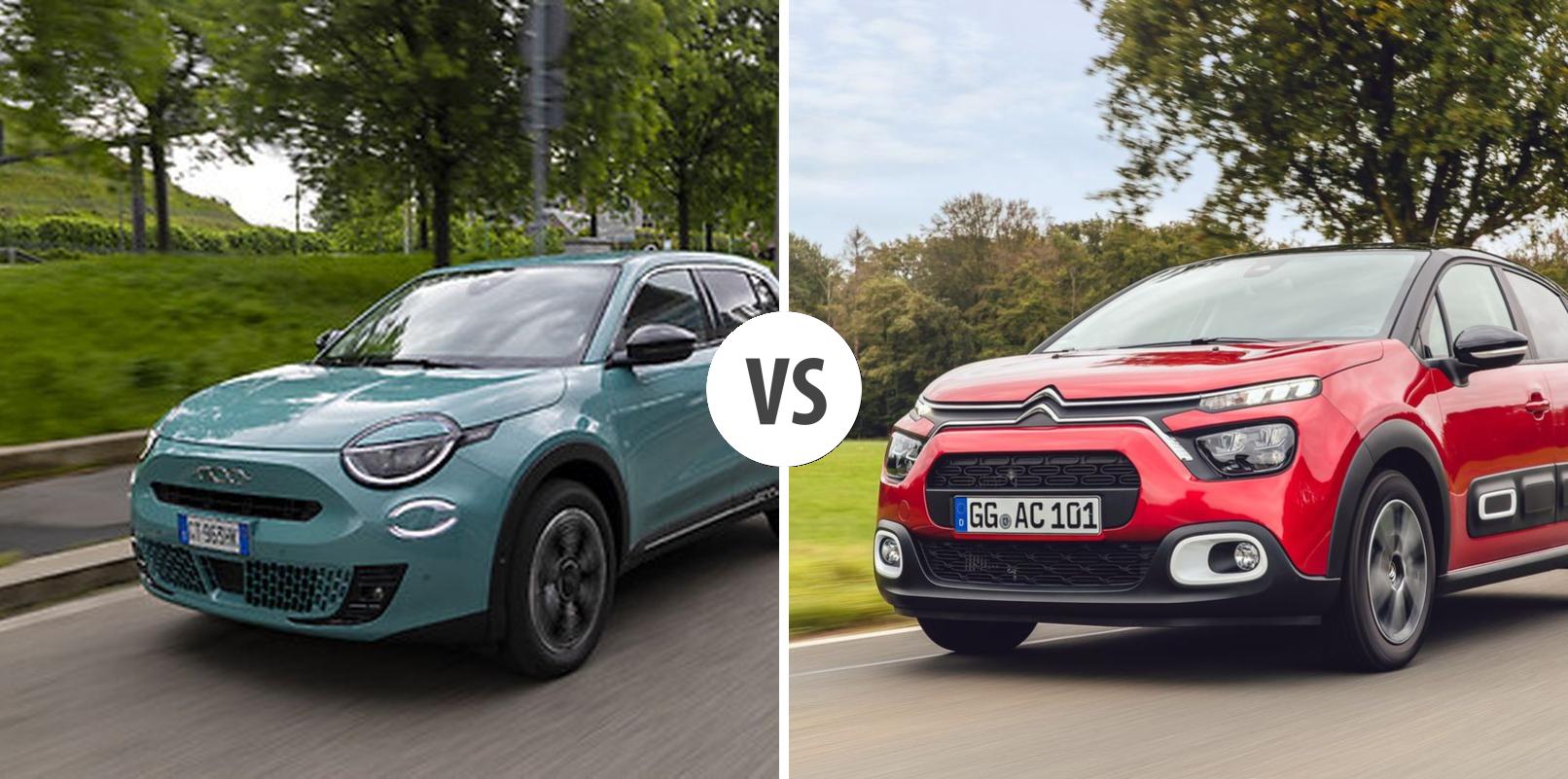 Fiat 600 vs Citroen C3 – Qual è l'auto migliore? | DriveDuel Italia