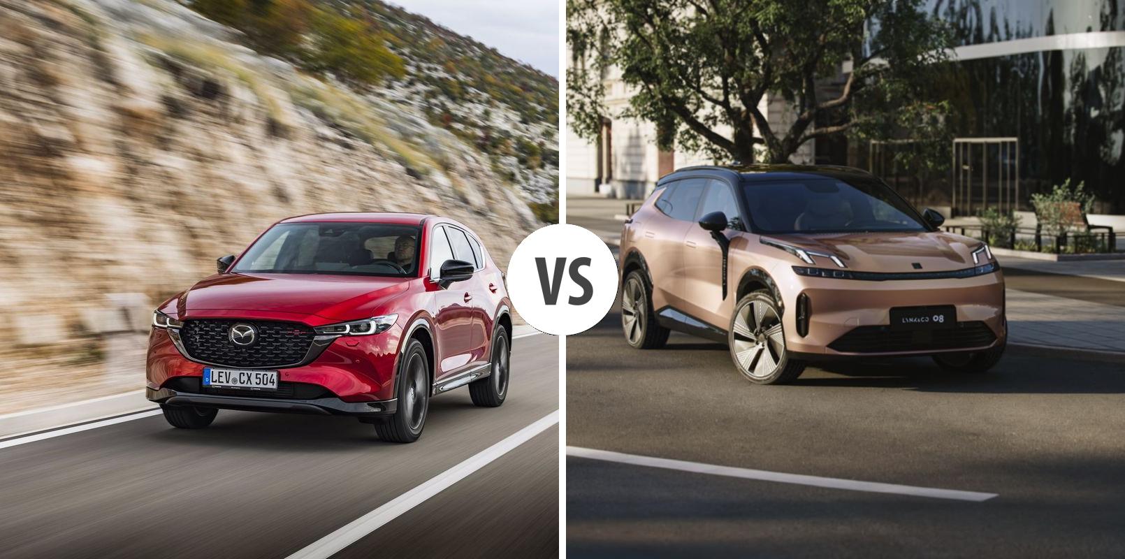 Mazda CX-5 vs Lynk & Co 08 confronto - differenze, prezzi e dati tecnici