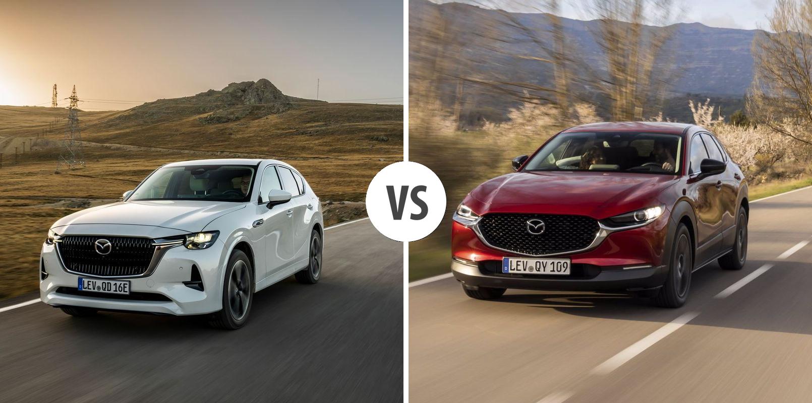 Mazda CX-60 vs Mazda CX-30 confronto - differenze, prezzi e dati tecnici