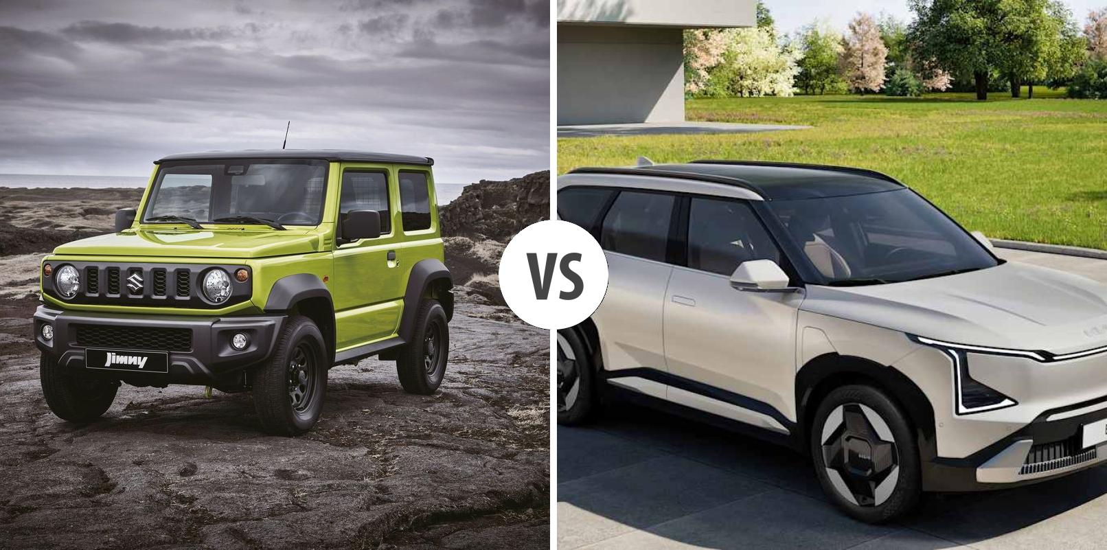 Suzuki Jimny vs Kia EV5 confronto - differenze, prezzi e dati tecnici